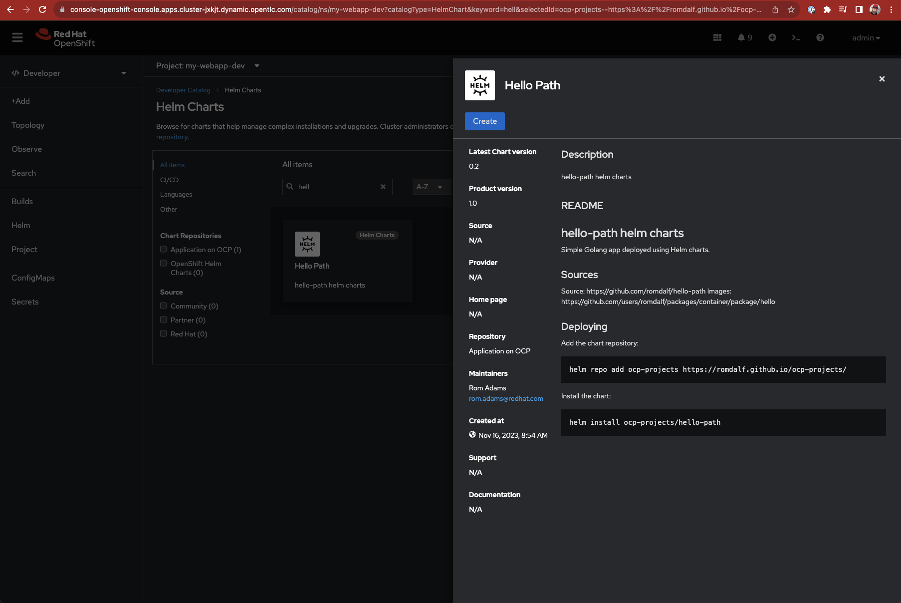 Helm Charts - Application Modernization
